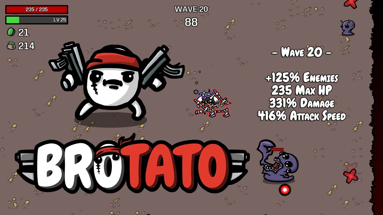 This is the Final Boss Stage? (Brotato +125% Enemies Ethereal Stacking ...