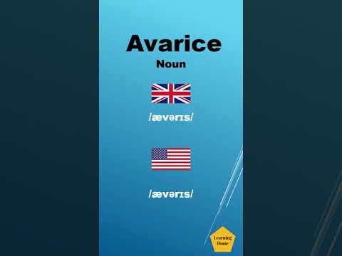 Avarice meaning pronunciation and synonyms #Shorts - YouTube
