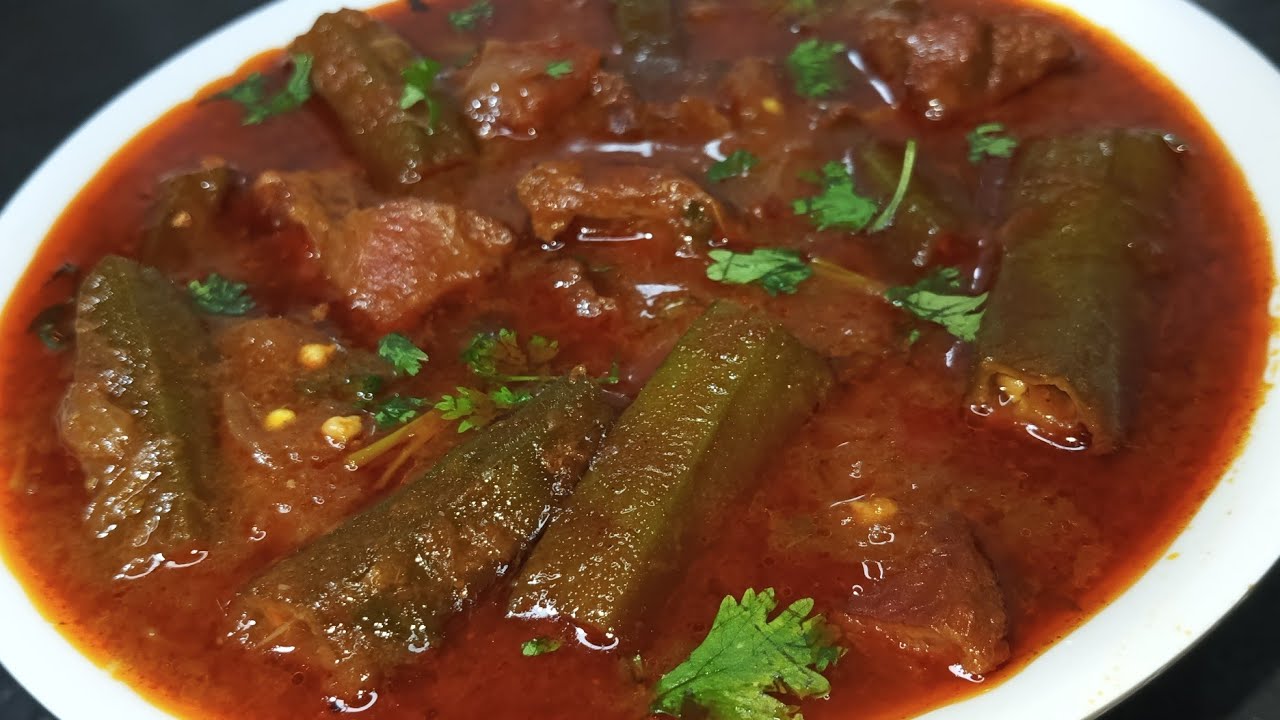 Bhindi Gosht Ka Salan/Hyderabadi Bhindi Ka Khatta Sherwa/Bhindi Ka ...