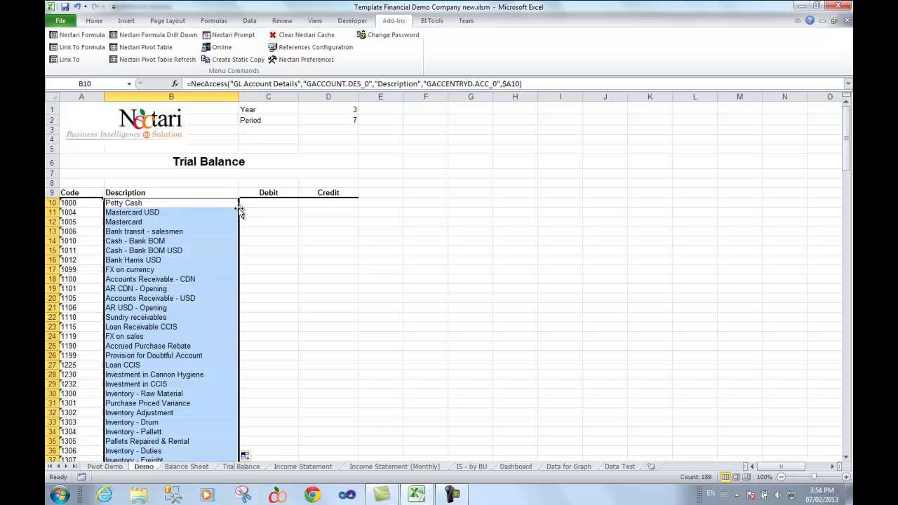 Nectari Add-In Excel - YouTube