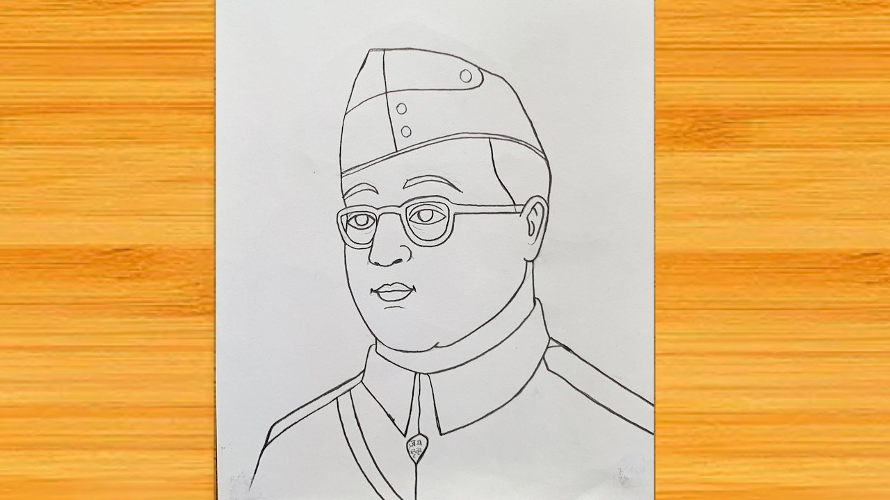 Netaji Subhas Chandra Bose drawing with very easy | How to draw Netaji ...