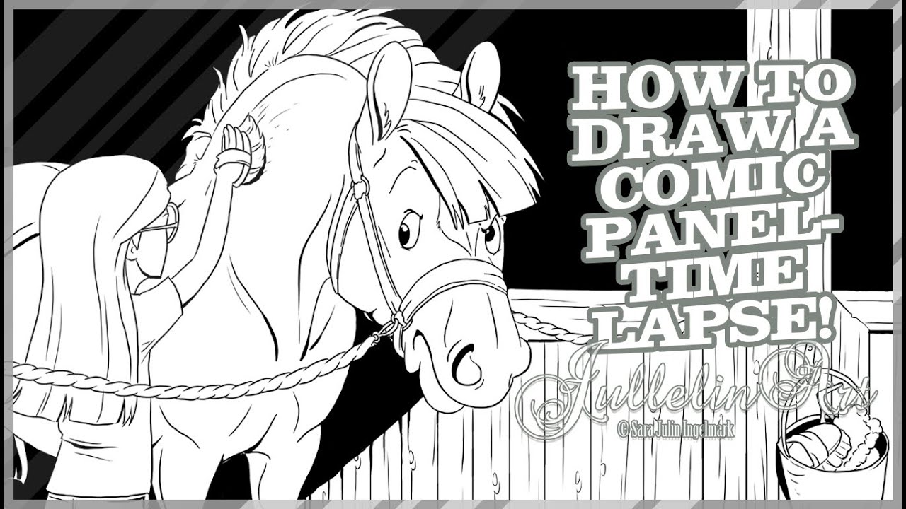 How To Draw A Comic Panel - Time Lapse Drawing! - YouTube