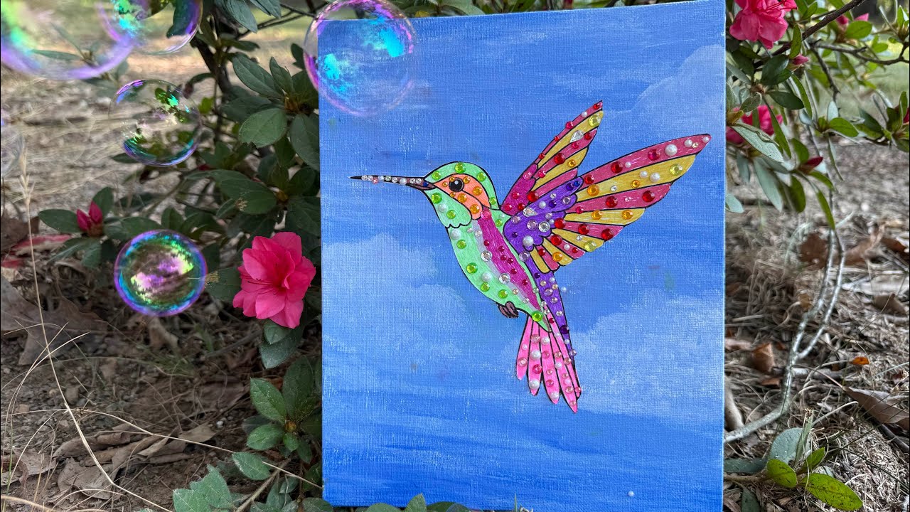 Video Manualidad Infantil: Colibrí de Colores con Piedritas y Burbujas ...