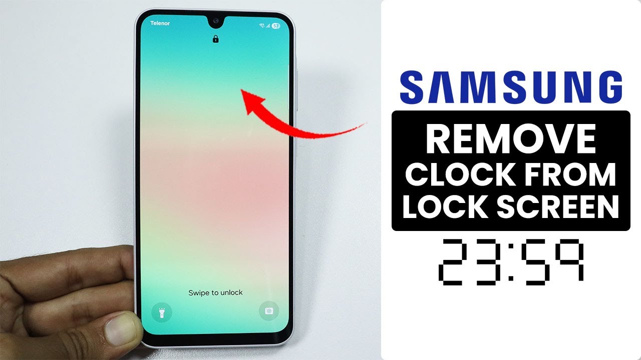 Remove Clock from Lock Screen on Samsung - YouTube