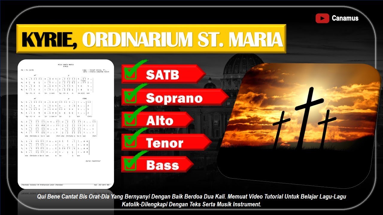 KYRIE, Ordinarium St. Maria. Belajar ordinarium berbahasa LATIN. # ...