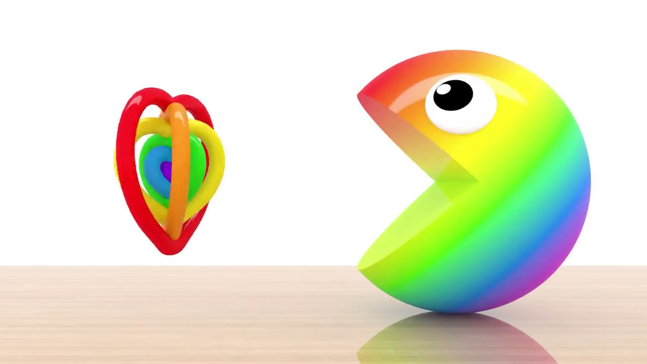 Learning Colors and Shapes with 3D Pacman for Kids - YouTube