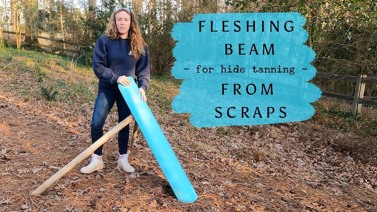 DIY Fleshing Beam from Salvaged Materials - YouTube