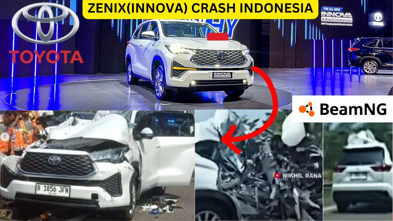 TOYOTA ZENIX(INNOVA) CRASH INDONESIA | RECREATION | BeamNG.Drive # ...