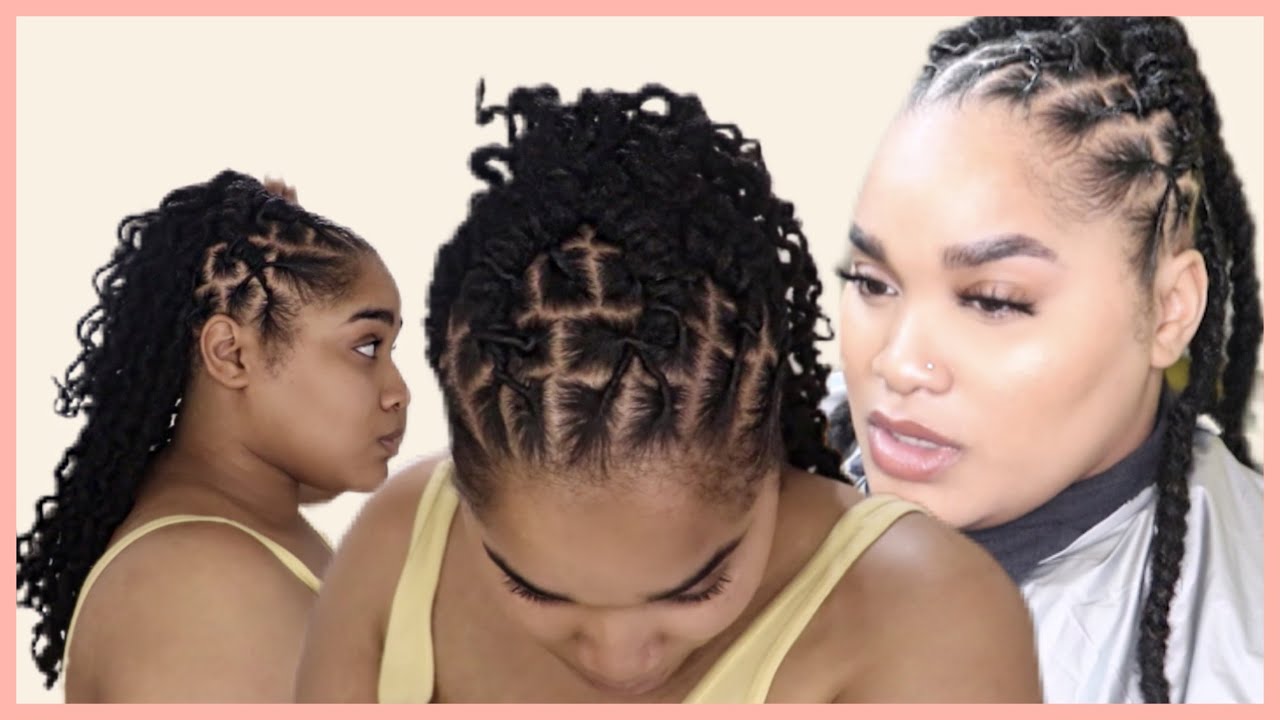 Half Up Half down w/ Spider Braids🕷 #Locs #Spiderbraids - YouTube