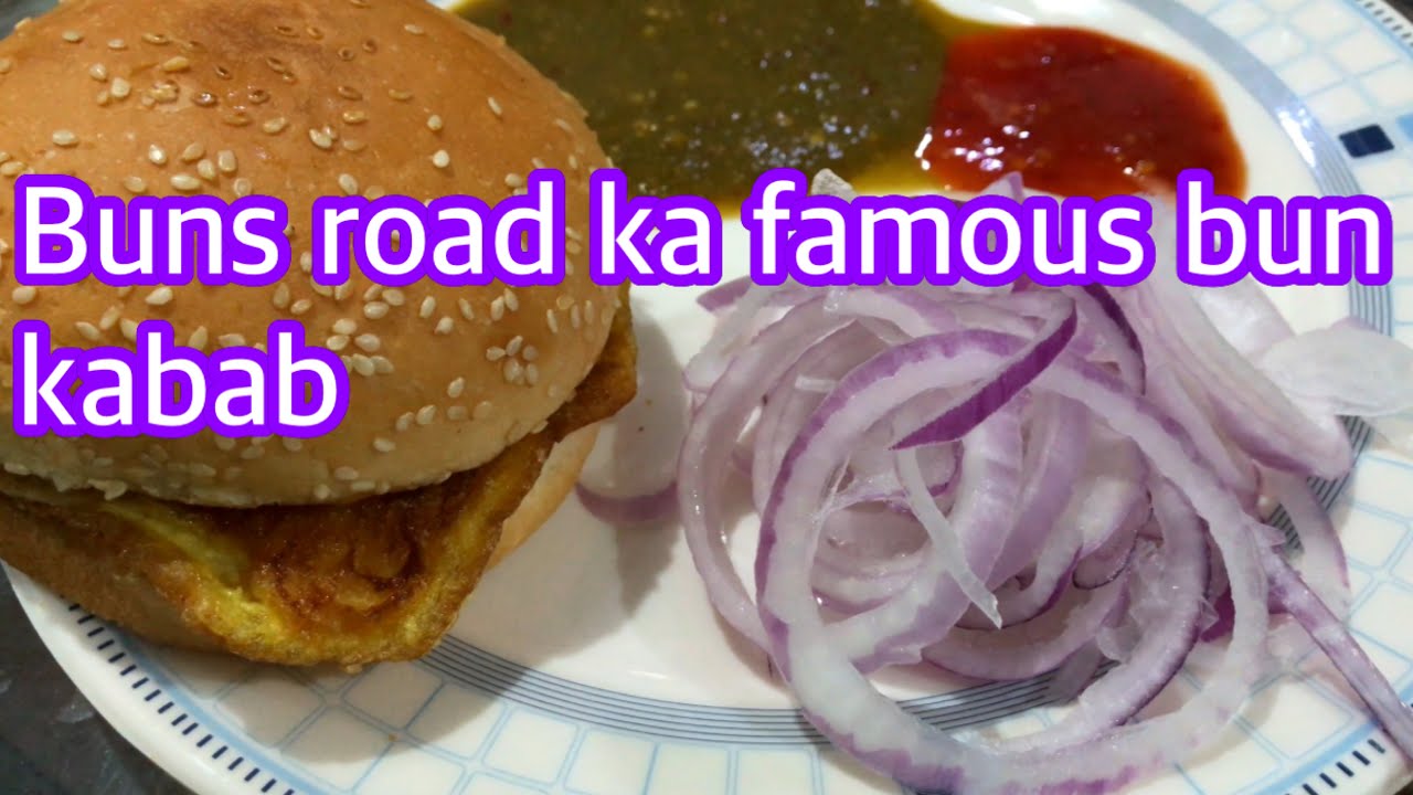 Buns road ka famous bun kabab 😋How to make bun kabab at home || Easy ...