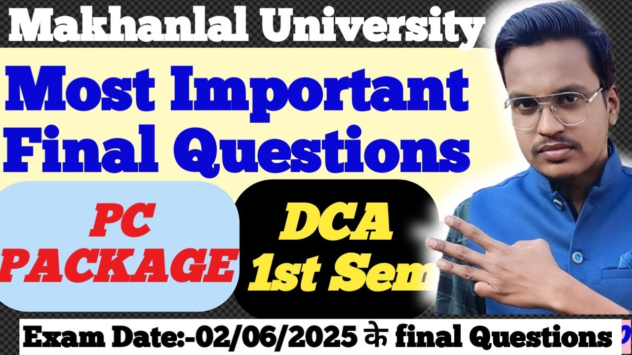 DCA PC Package May 25 most IMP question dca।। dca IMP questions May ...