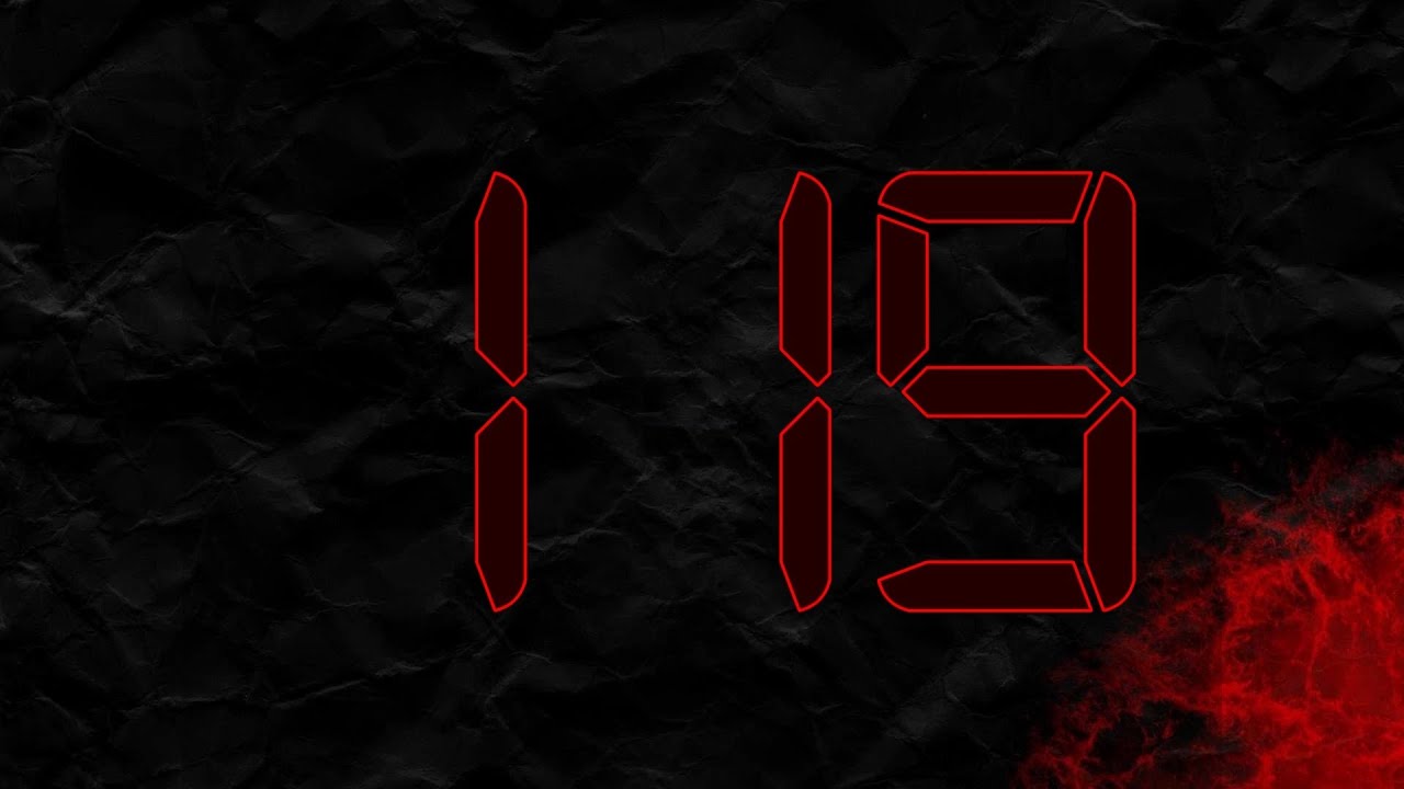 Countdown from 119 to 0 in RED - YouTube