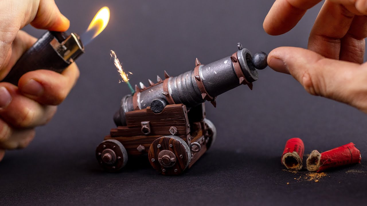 Can I Build a Working SKULL AND BONES Cannon Out of Clay? - YouTube