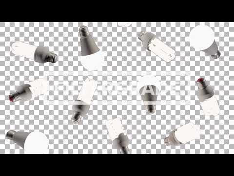 Falling LED Lamps Loop Animation - YouTube