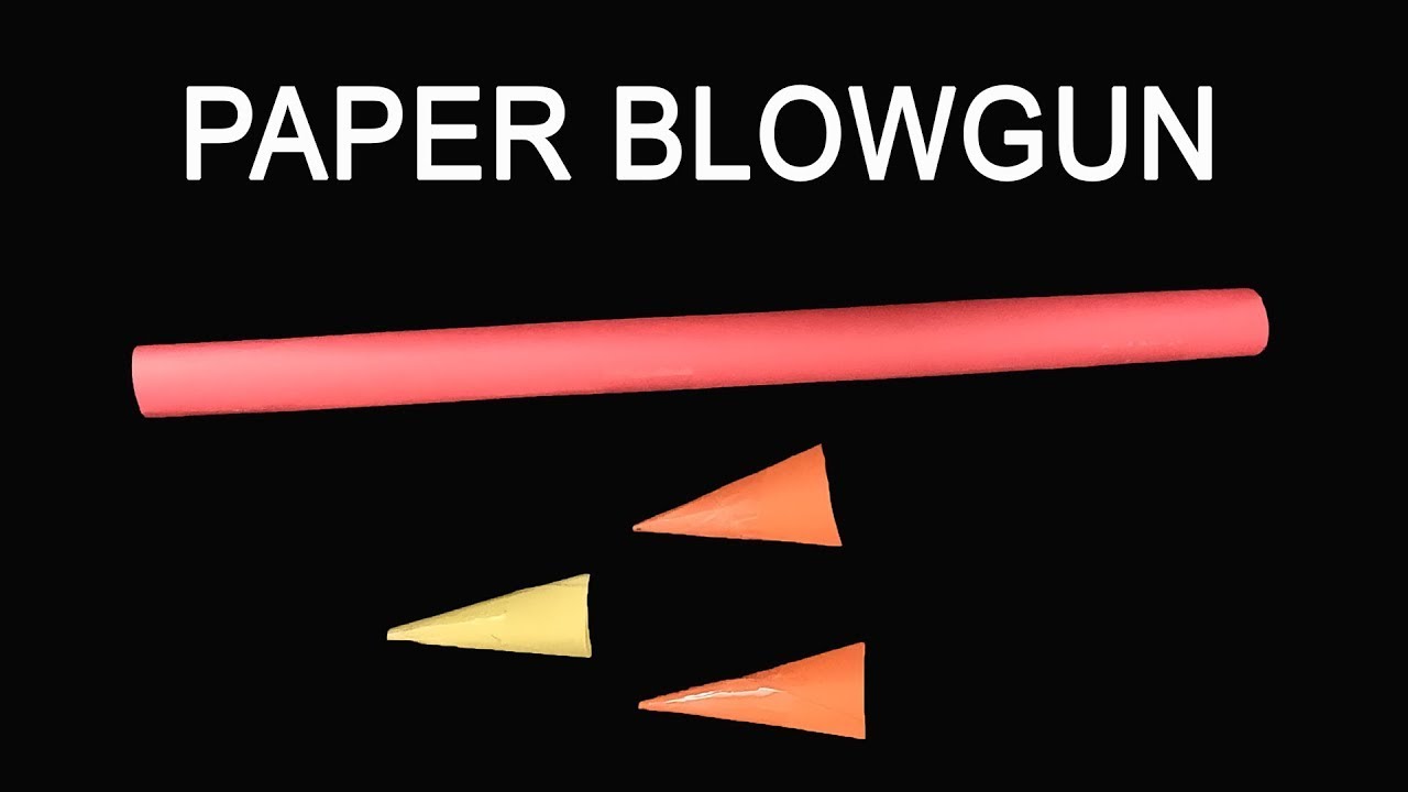 DIY - Origami Easy and Strong Blowgun - How to make a paper Blowgun ...