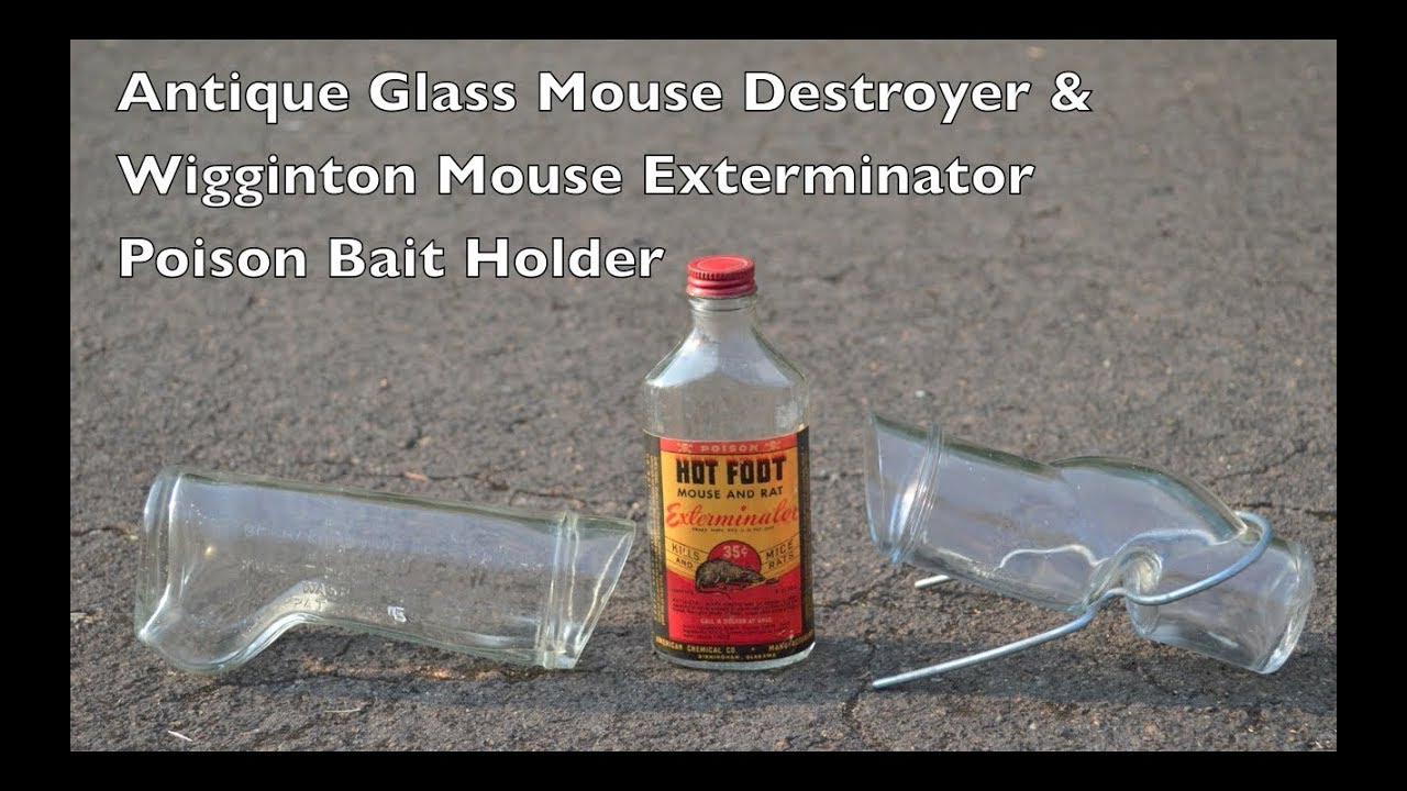 Antique 1918 & 1924 Glass "Mice Control Devices" - YouTube