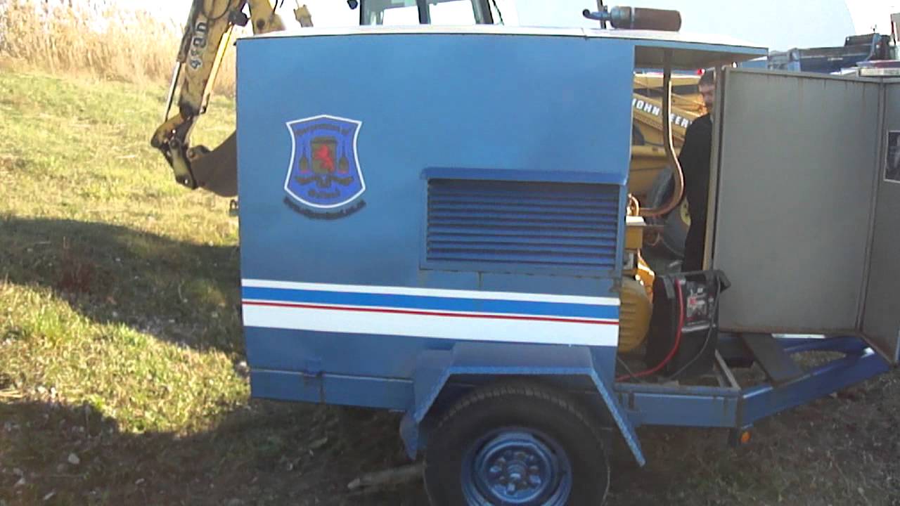 Diesel Powered Portable Generator with Trailer - YouTube