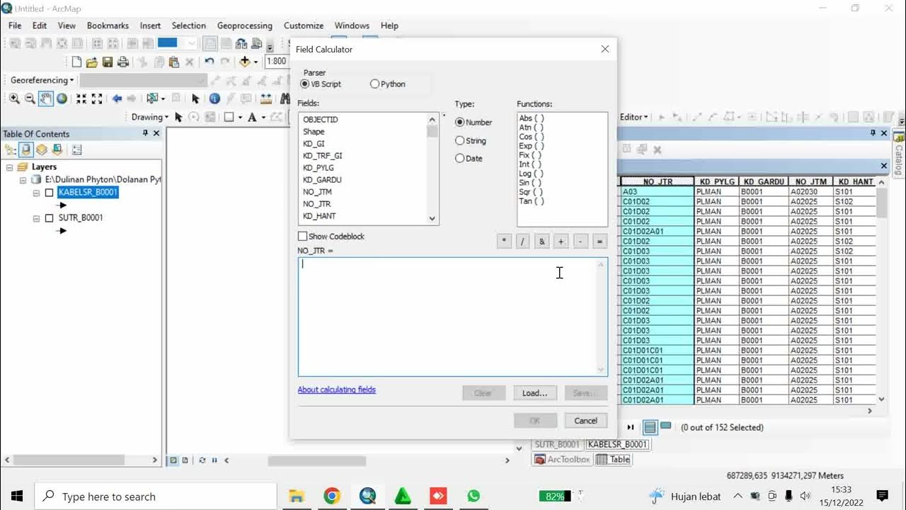 Fungsi Field Calculator "None" di Python ArcGis - YouTube