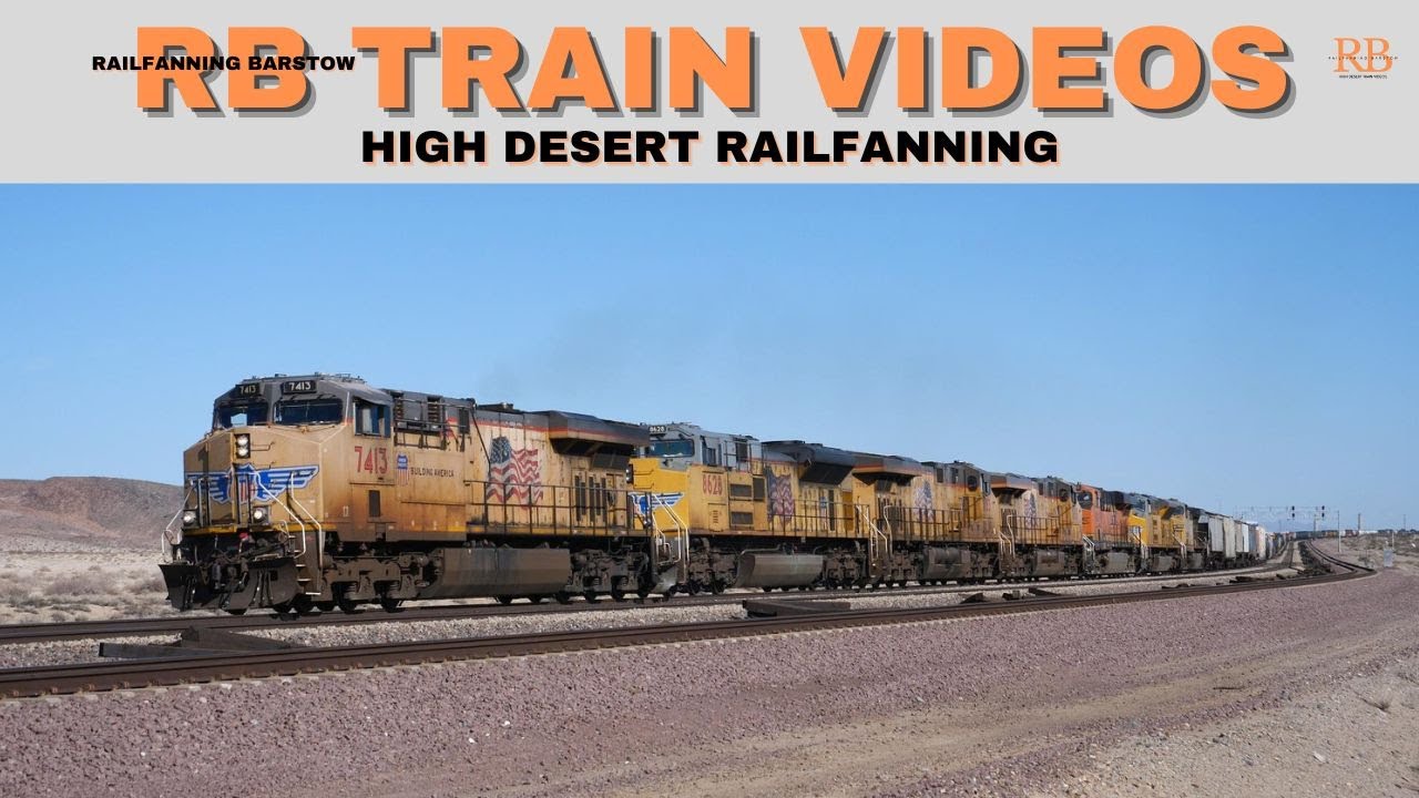 RB Evening Train Video UP 7413 WB MANIFEST TRAIN MOGWC MP 740 NEEDLES SUB #railfanning #bnsf ...