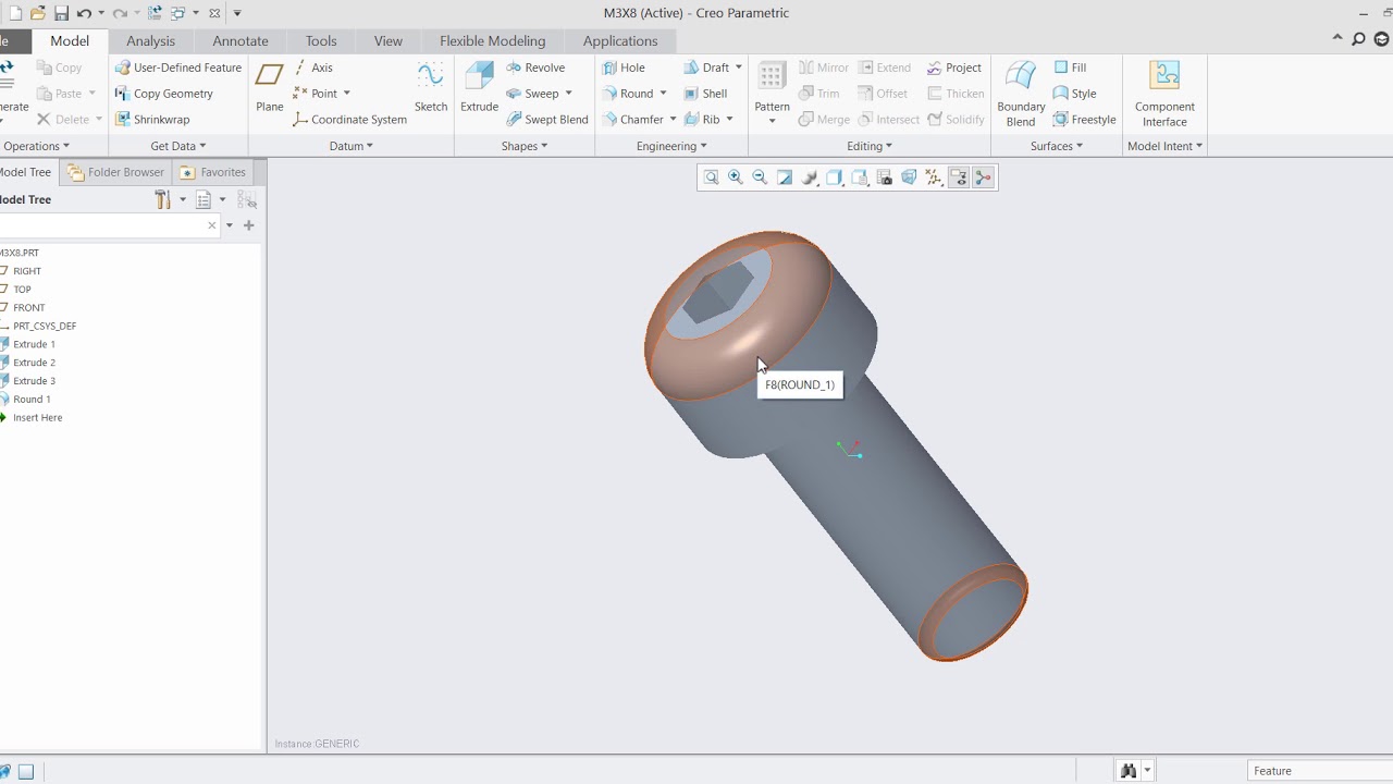 Creo Parametric | Basic Part 4 | Selection in Creo | By Captain Design ...