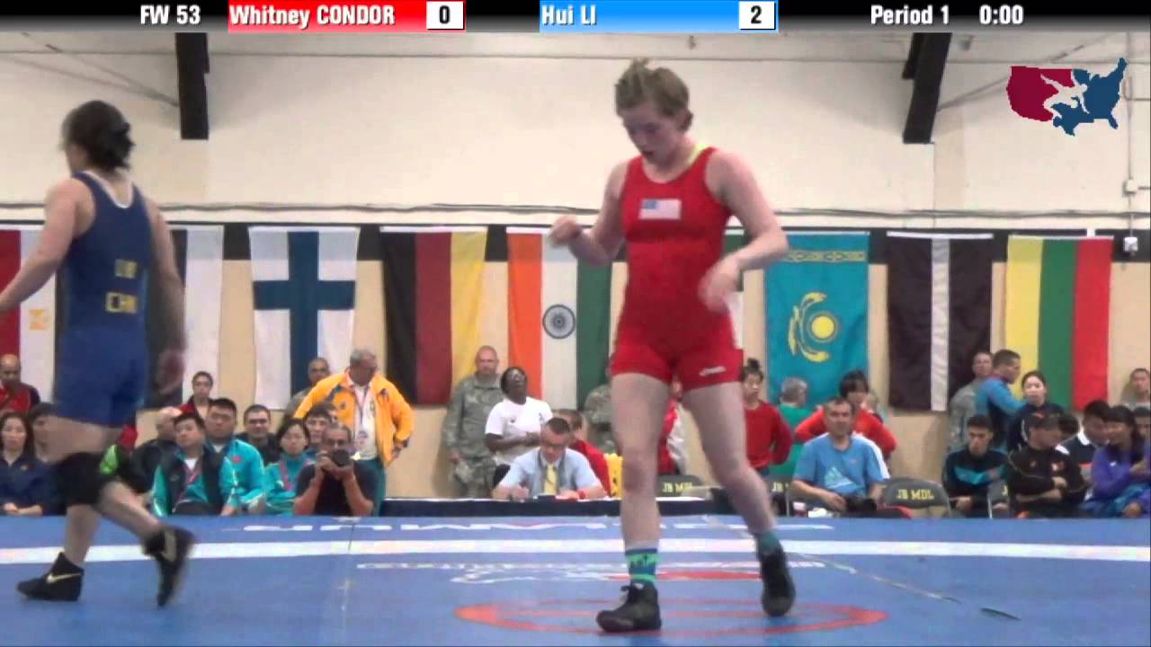 53 KG RR2 - Whitney Conder (USA) vs Hui Li (CHN) - YouTube