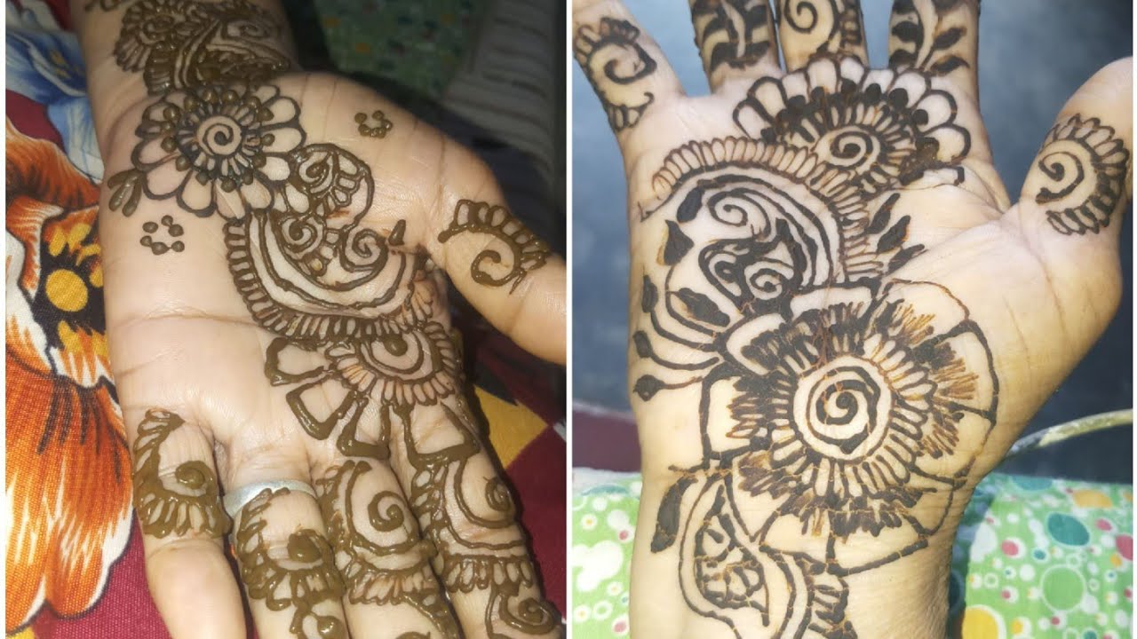 New 2 Mehndi Designs For Choti Teej || Arabic Mehndi Design 2020 - YouTube