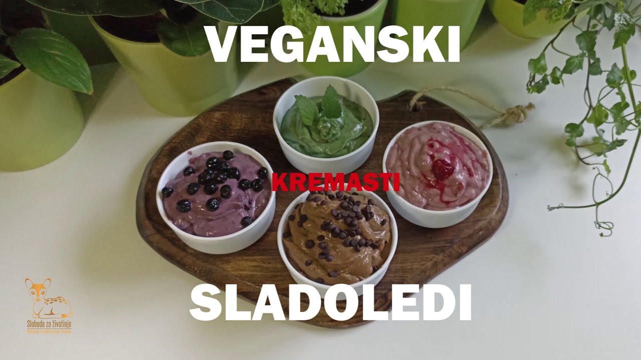 VEGANSKI RECEPTI / VEGANSKI KREMASTI SLADOLEDI - YouTube
