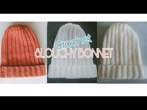 CROCHET SLOUCHY BONNET/TAGALOG/ Crafty Rhein - YouTube