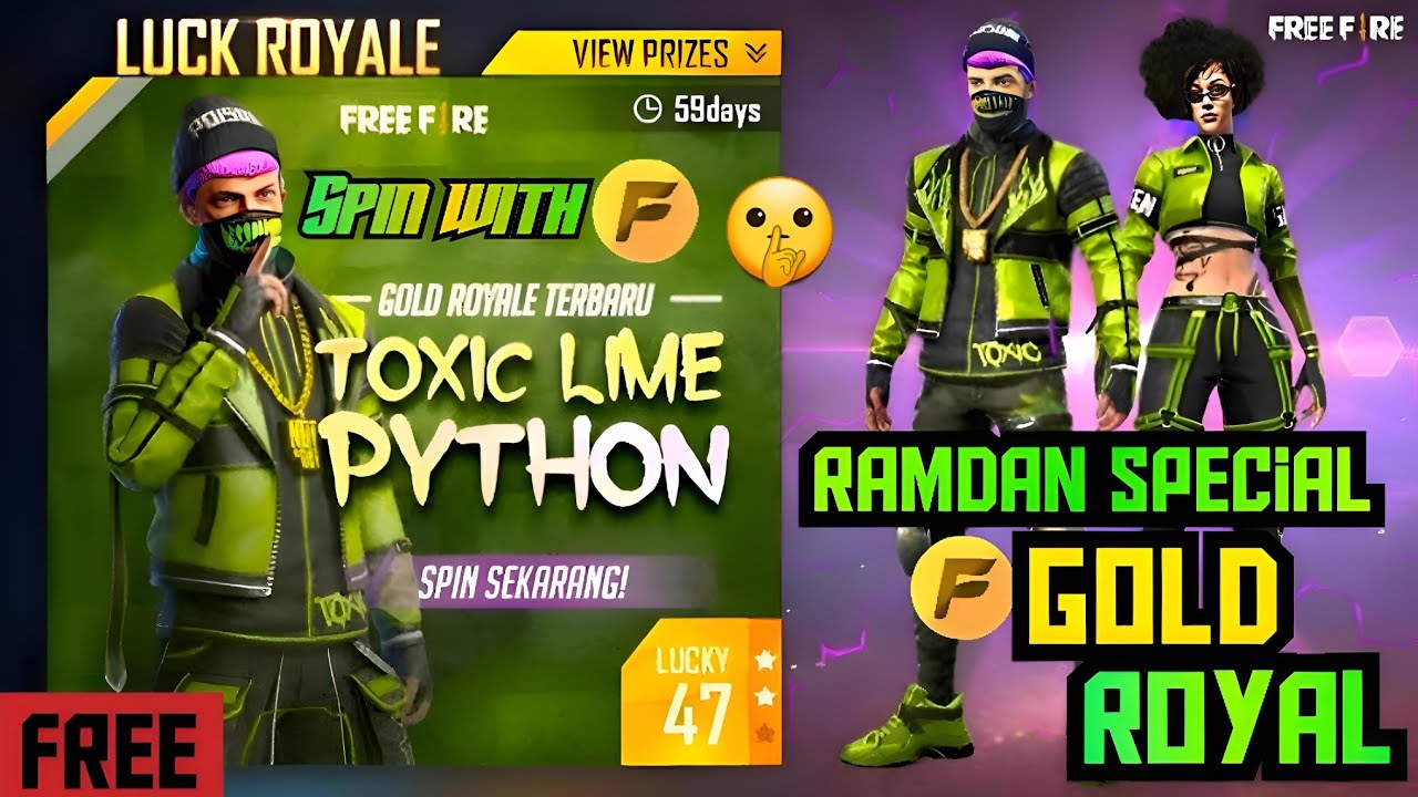 Next Ramdan Special Gold Royal 💝in free fire. Holi Special. Free fire ...