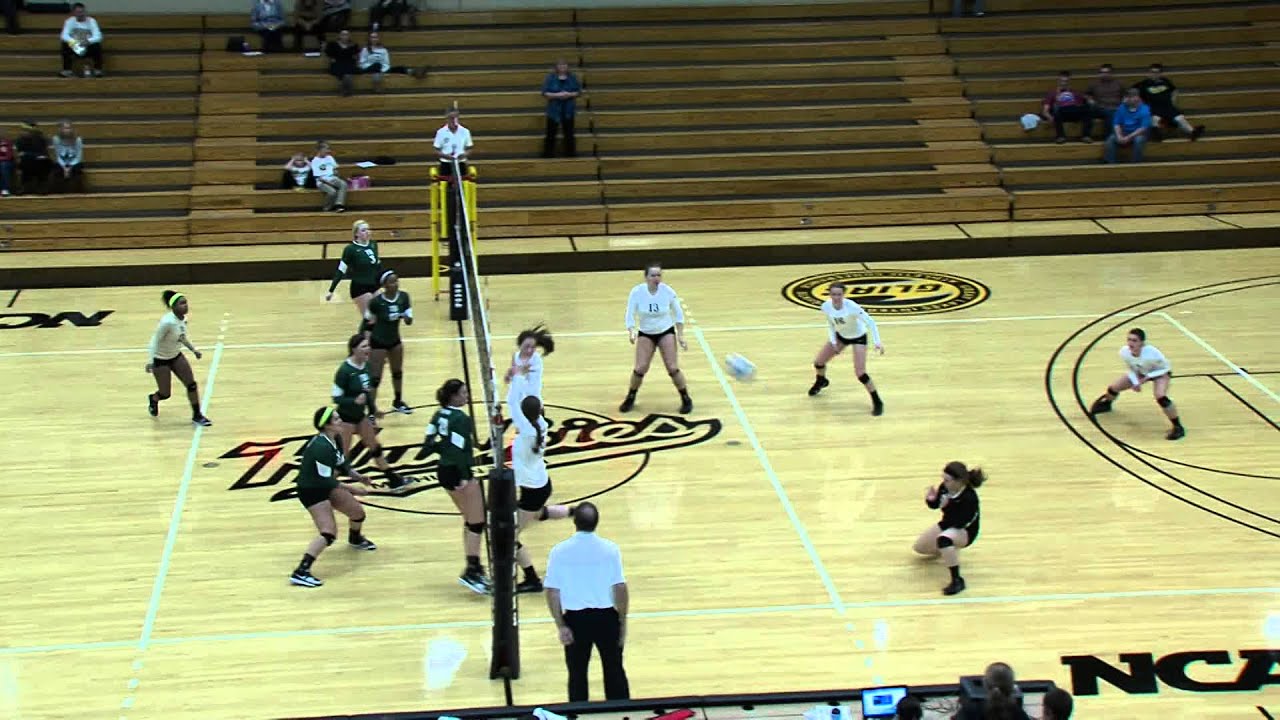 Michigan Tech Women's Volleyball vs Tiffin 10-10-14 - YouTube