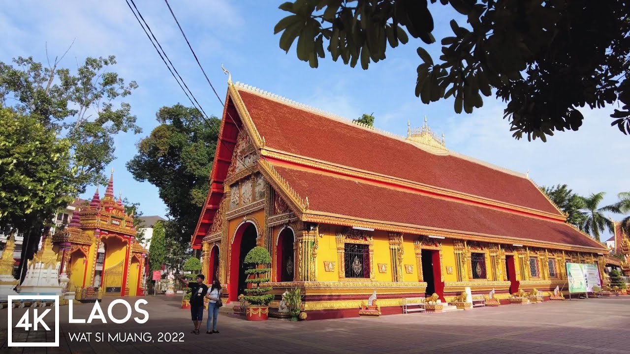 [4K] Walking in Vientiane | Wat Si Muang | Laos Travel | WALK A LAOS ...