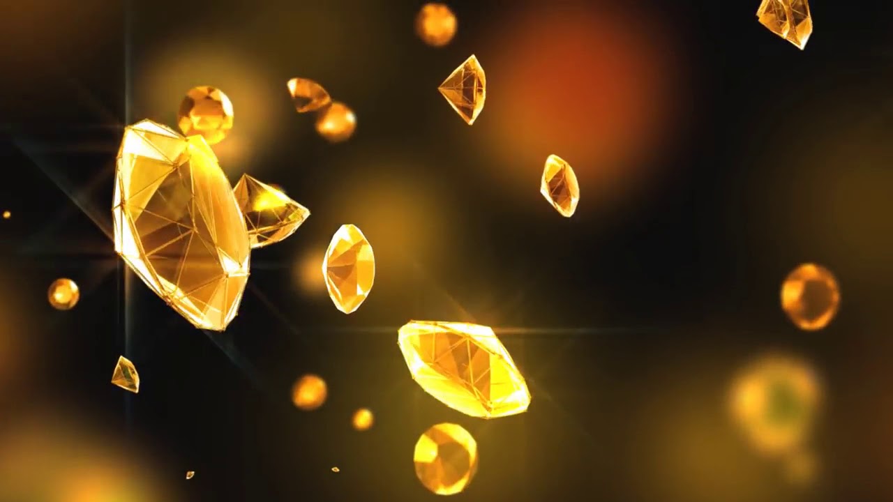 Falling Gold Diamonds Relaxing Background Screensaver - YouTube