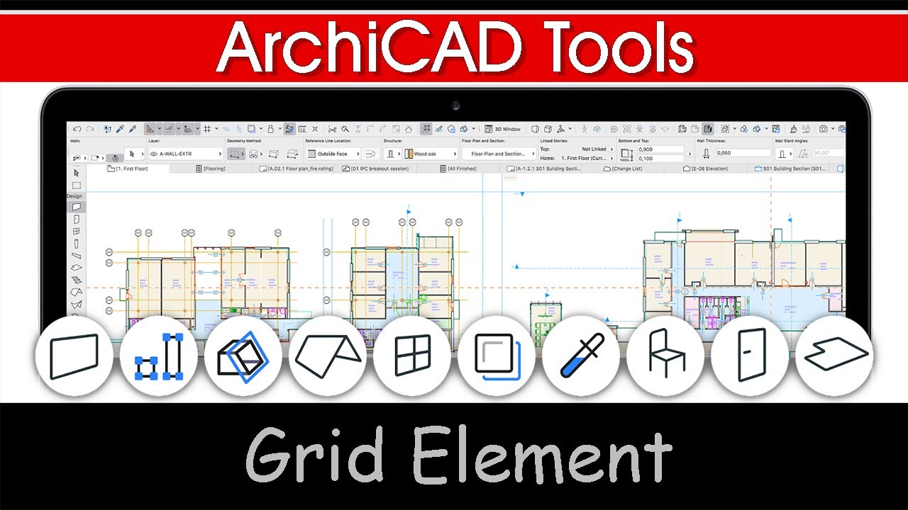 ArchiCAD : Grid Element Tool - YouTube