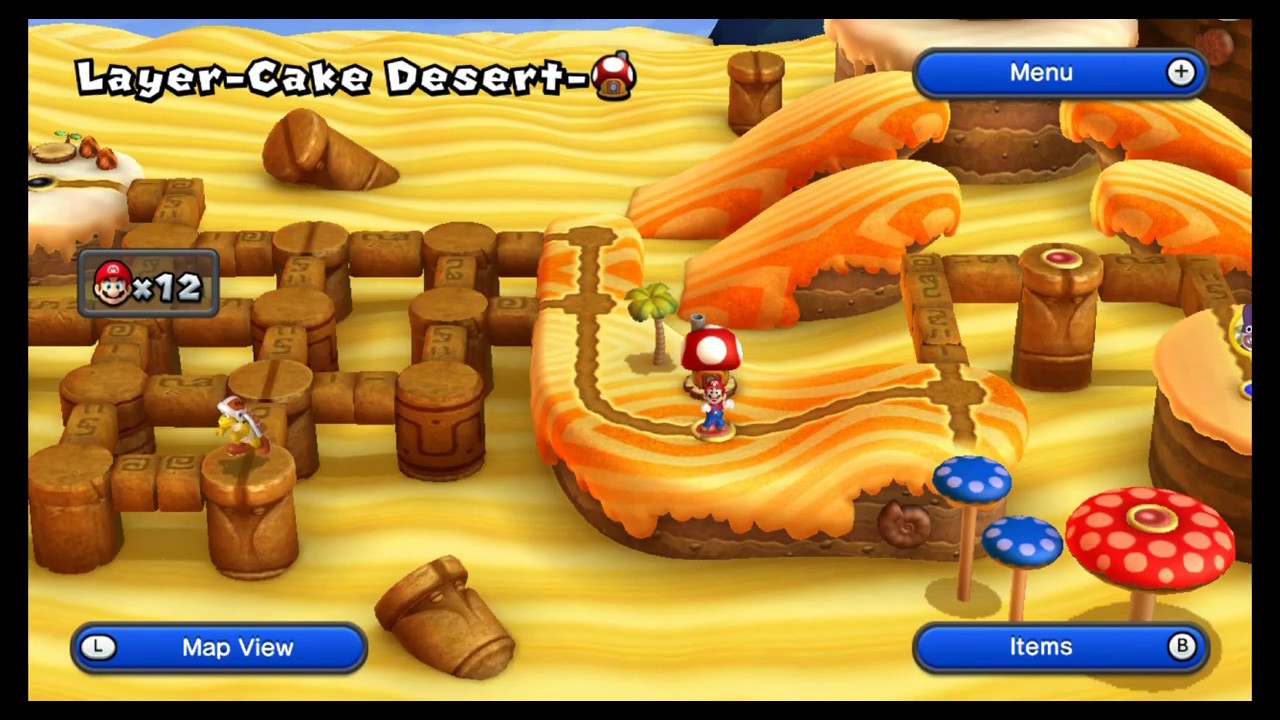 New Super Mario Bros. U - Layer Cake Desert Bonus 3 - Mushroom - YouTube