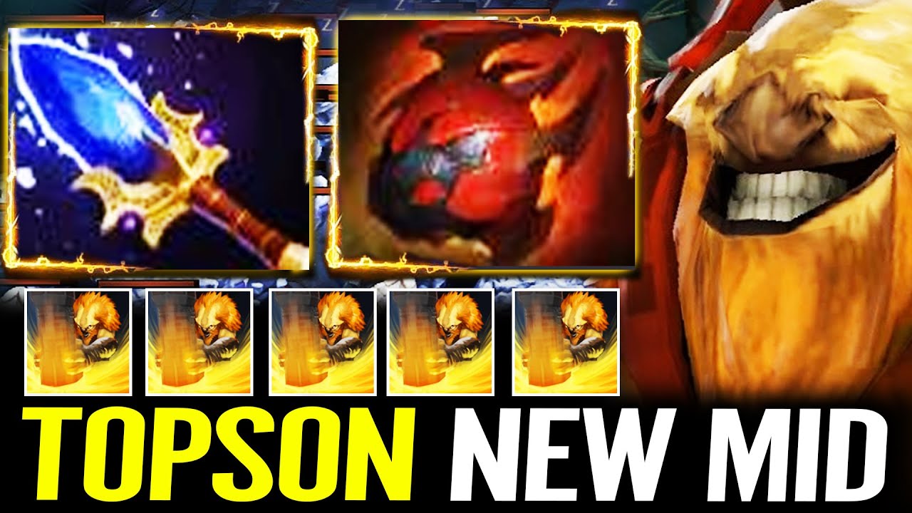 Topson 7.34 New Mid Earthshaker - Imba 1 Shot New Favourite Hero Mid ...