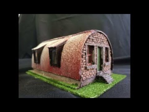 Scale model Nissen Hut. How to make. - YouTube