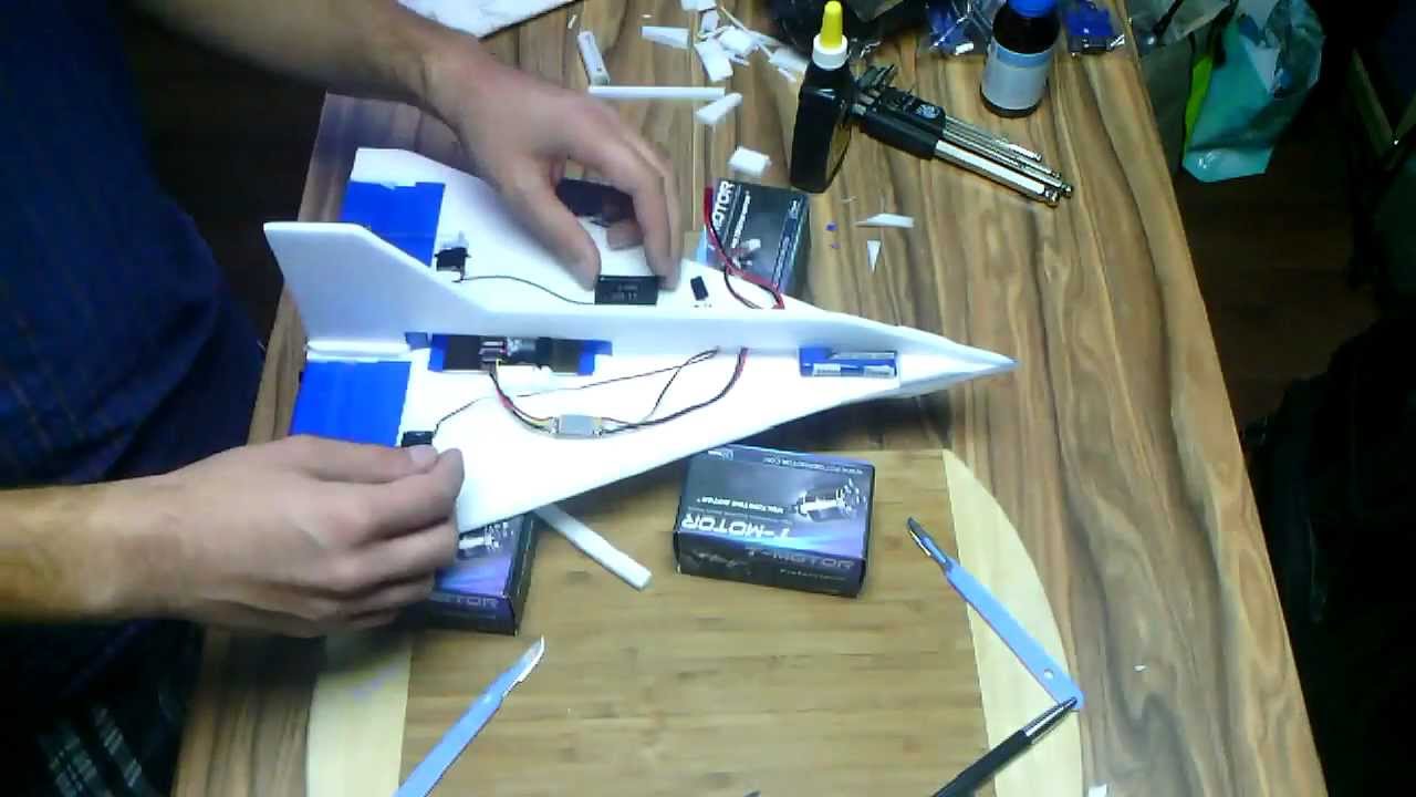 Custom 35mm EDF delta wing plane time lapse build video! - YouTube