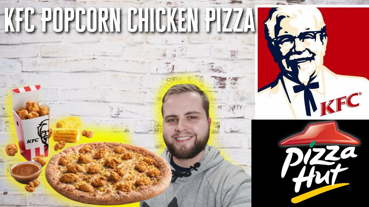 KFC CHICKEN popcorn pizza review - YouTube