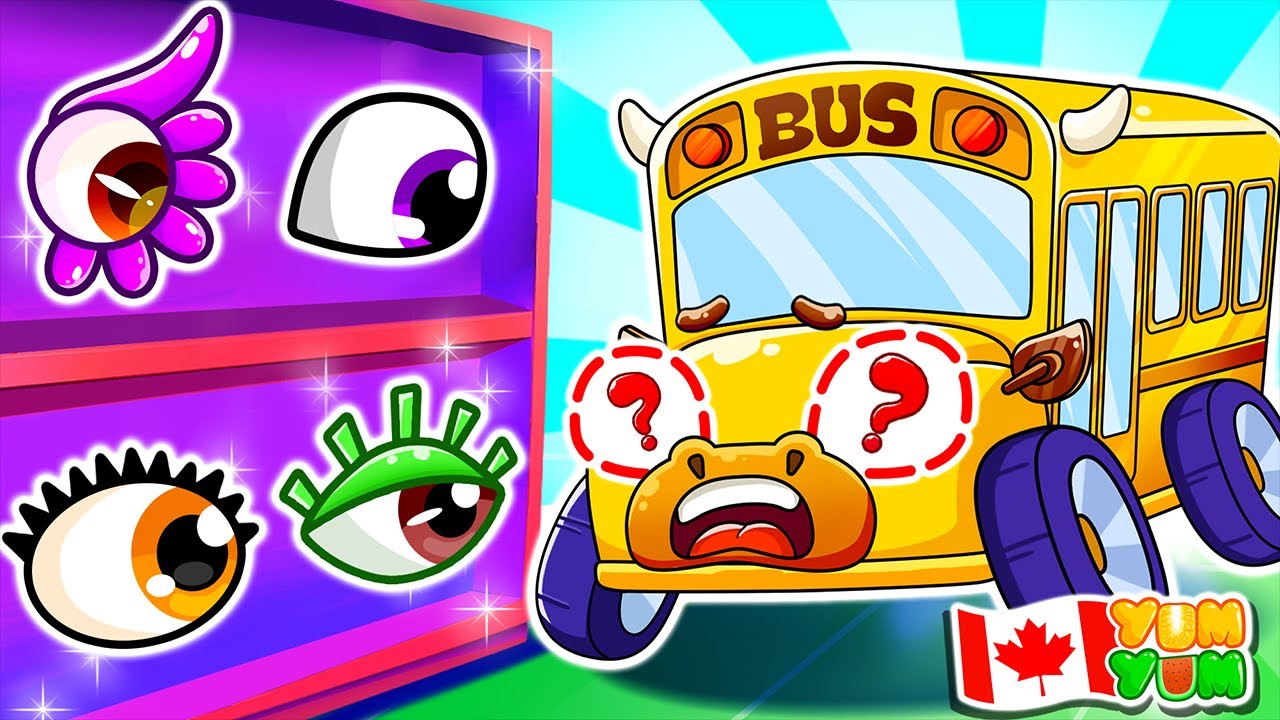 Funny Bus Lost Lights 😱👁️| Where Are My Eyes? 😡| Wheels On The Bus ...