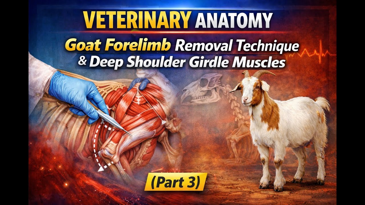 Goat Forelimb Removal Technique & Deep Shoulder Girdle Muscles (Part 3 ...