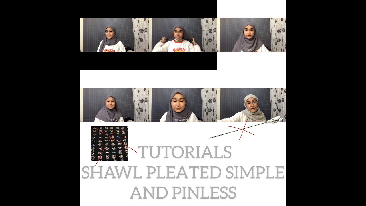 TUTORIALS SHAWL PLEATED SIMPLE AND PINLESS | CHEST COVERED | PLEATED ...