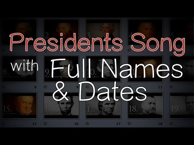 Presidents Names In Order