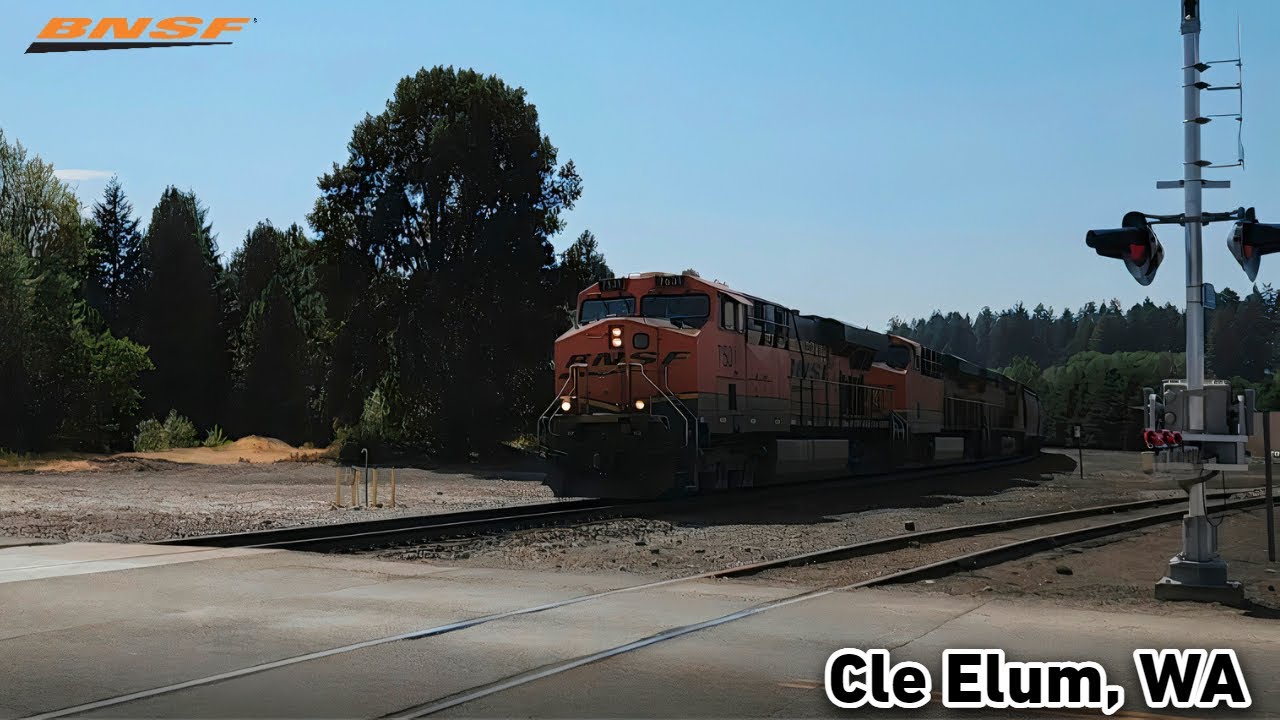 BNSF 7531 Leads an Eastbound Empty Grain Train! | Cle Elum, WA - YouTube
