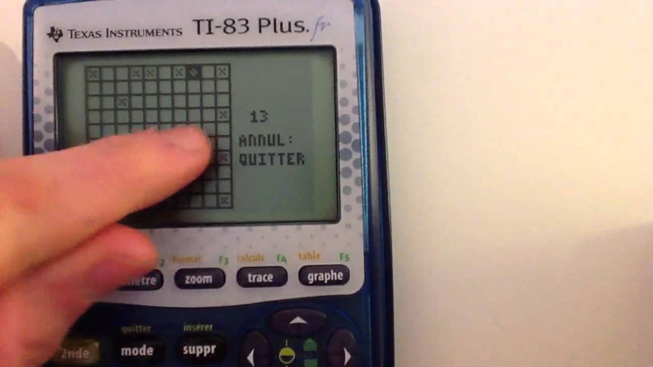 Jeu casse tête : Grille 100 cases à completer Ti-83+/Ti-84+ [Axe] - YouTube