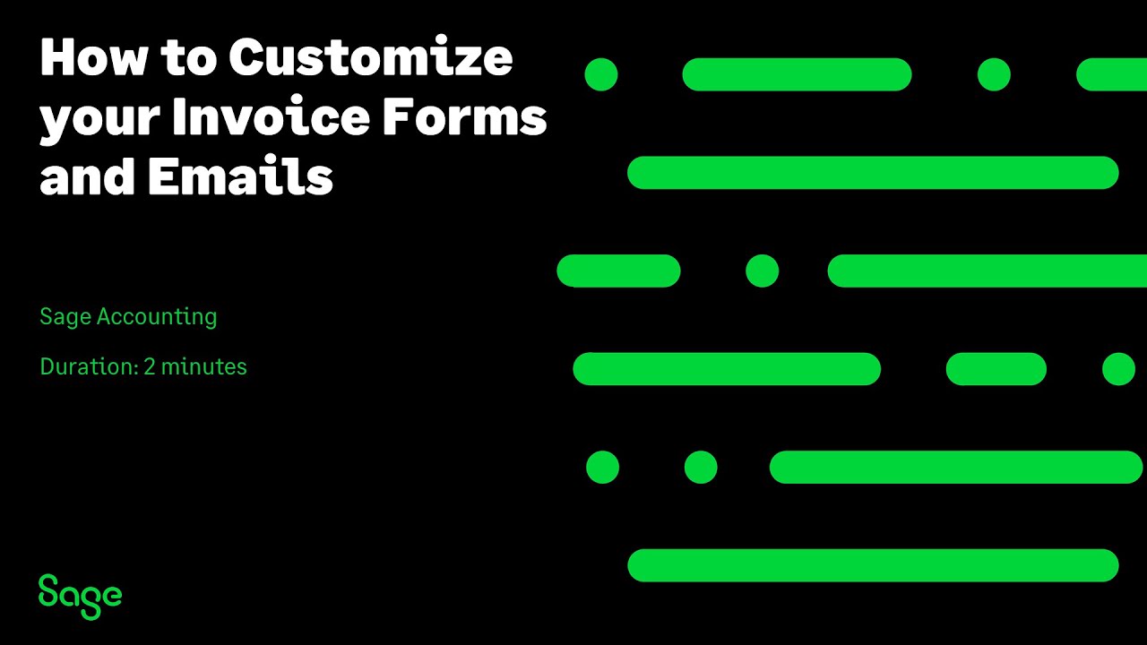 Sage Accounting - How to Customize your Invoice Forms and Emails ...