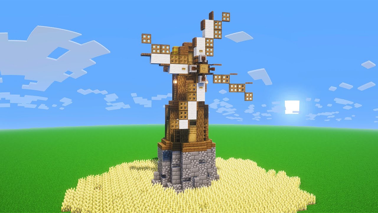How to Build a Small Minecraft Windmill 1.21 - Minecraft Windmill Tutorial 1.21 - YouTube