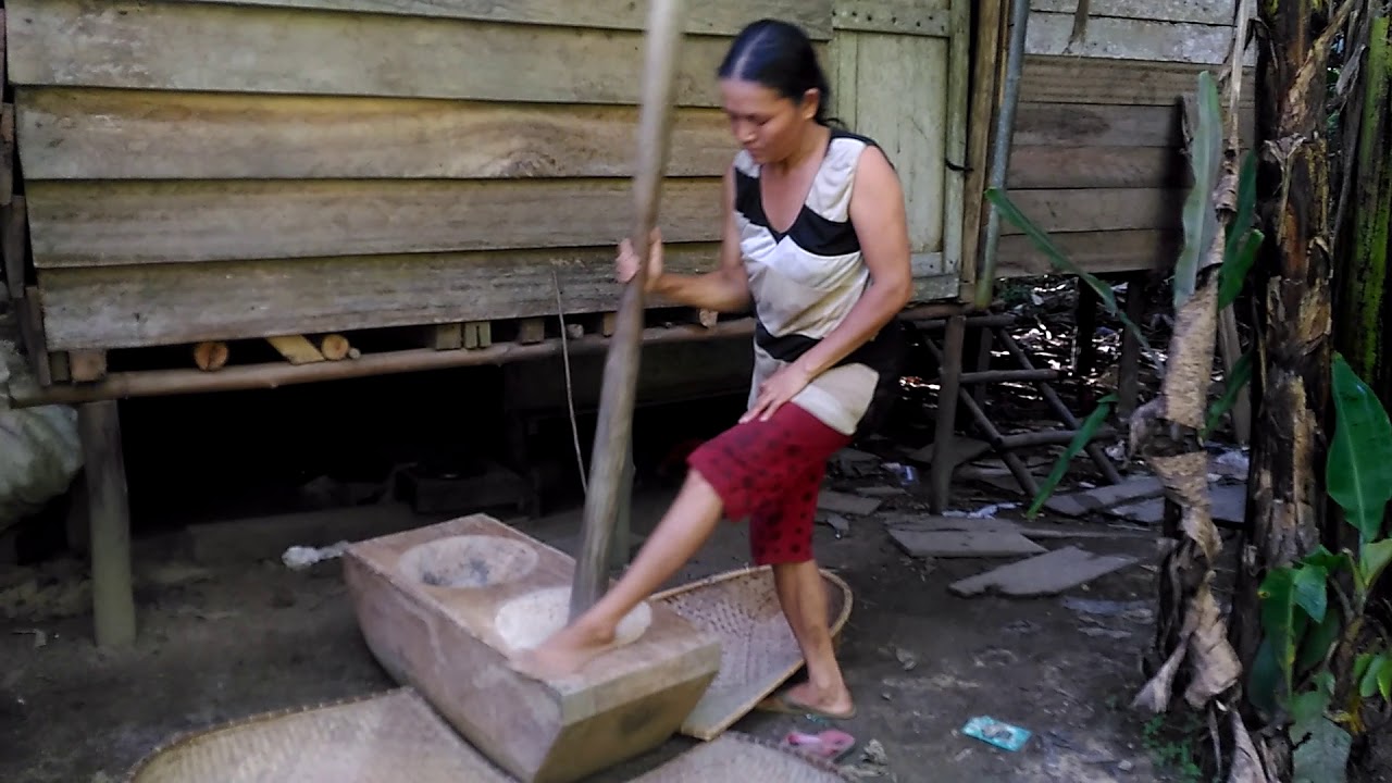 Wrisan Nenek Moyang: Menumbuk Padi dengan Alat Tradisional (Lesung ...