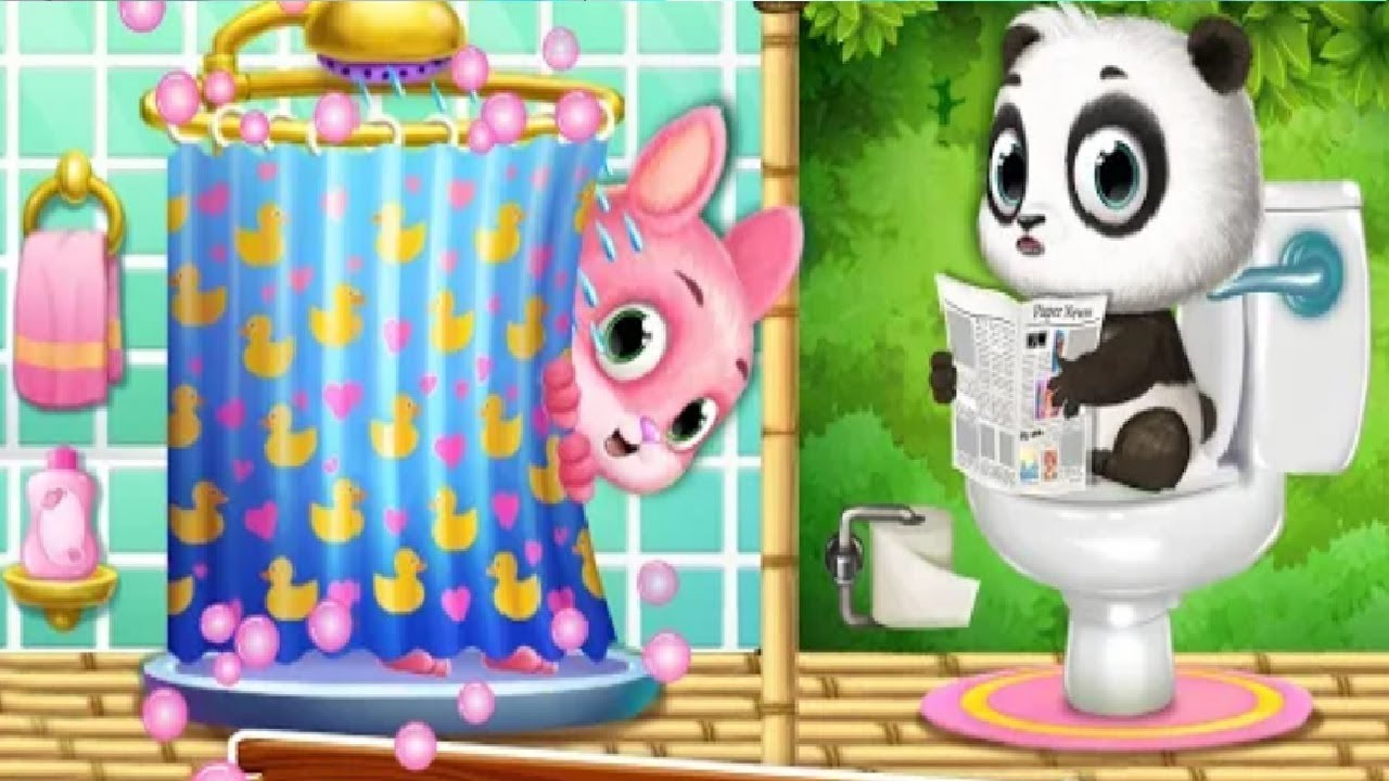 Panda Lu and Friends Build Treehouse Part 1 - Build Treehouse With Cute ...