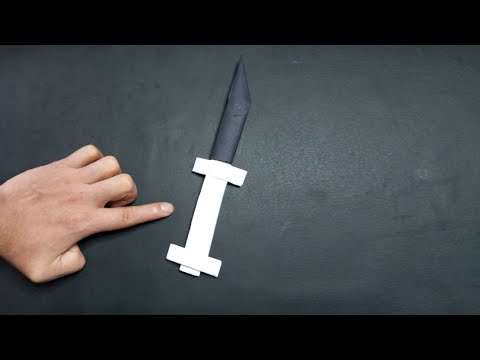 COMO HACER CUCHILLO DE PAPEL - ORIGAMI FACIL - YouTube