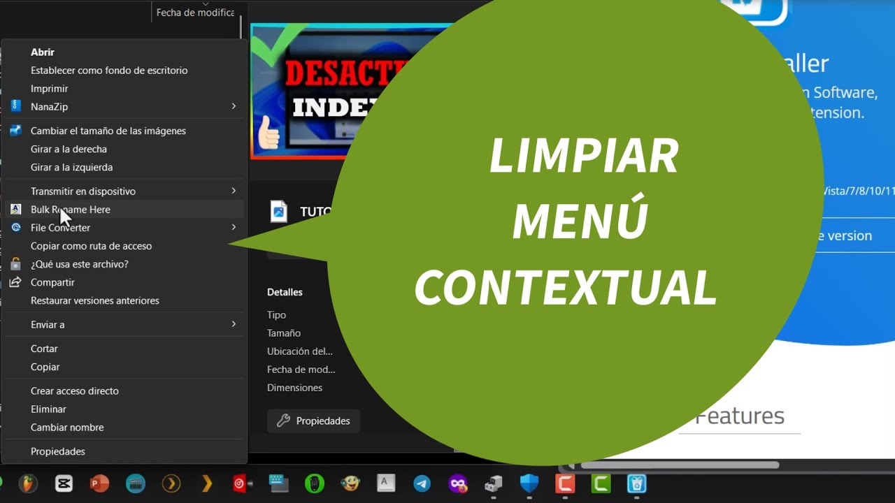 Cómo Quitar Elementos Del Menú Contextual Sin Instalar Nada en Windows ...